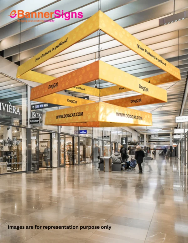 Sky Tube Square Spiral Hanging Banner | eBannerSigns